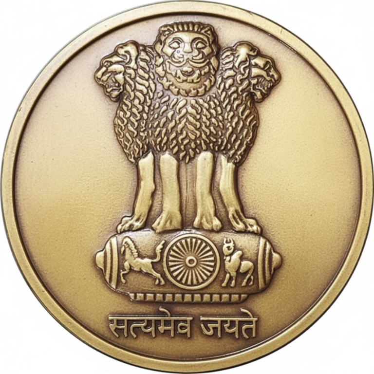 Premium Quality National Emblem Golden Medallion – 2.5 Inch - Proud ...